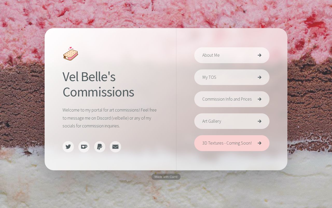 Vel Belle's Commissions